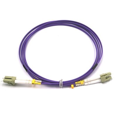 3M Multimode OM4 50/125μ LC to LC Duplex Fiber Patch Cord Violet | NECABLES