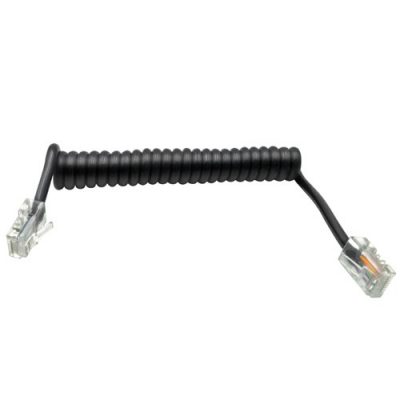 Curly Cord 6 Conductors RJ45 Male to Male Crossover | NECABLES